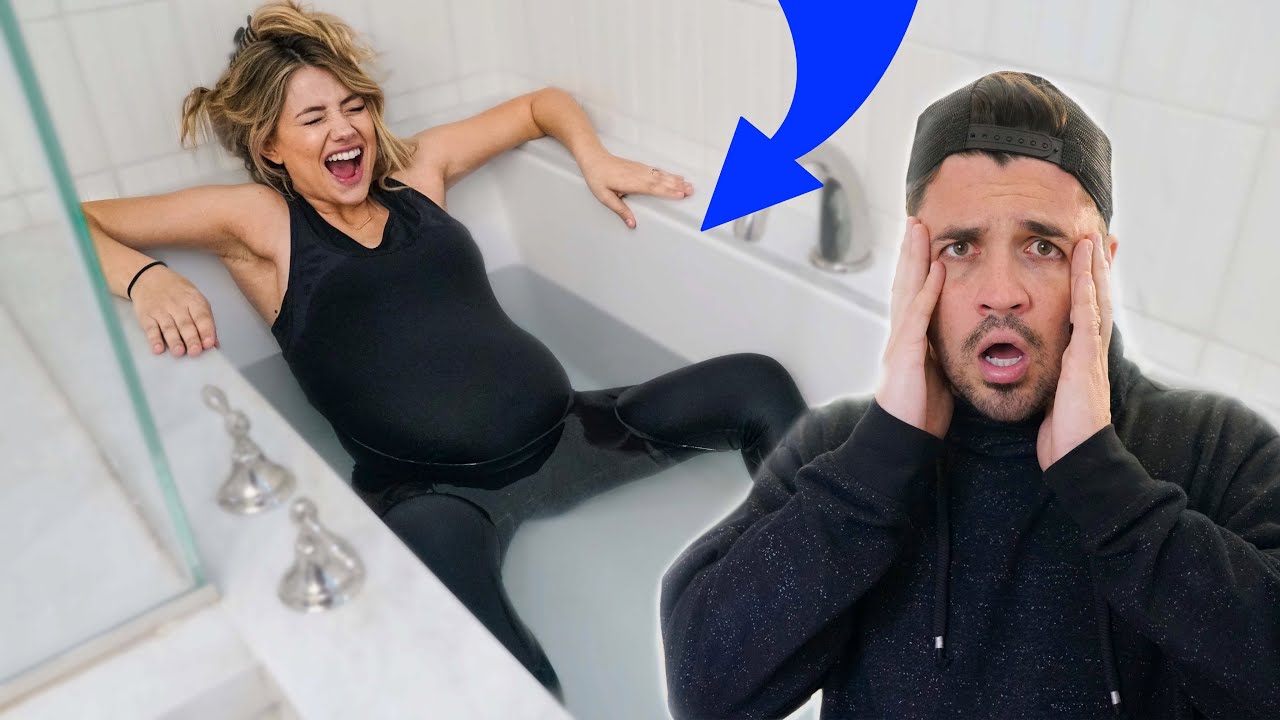 HOME WATER BIRTH PRANK ON HUSBAND!!! MUST SEE REACTION - YouTube