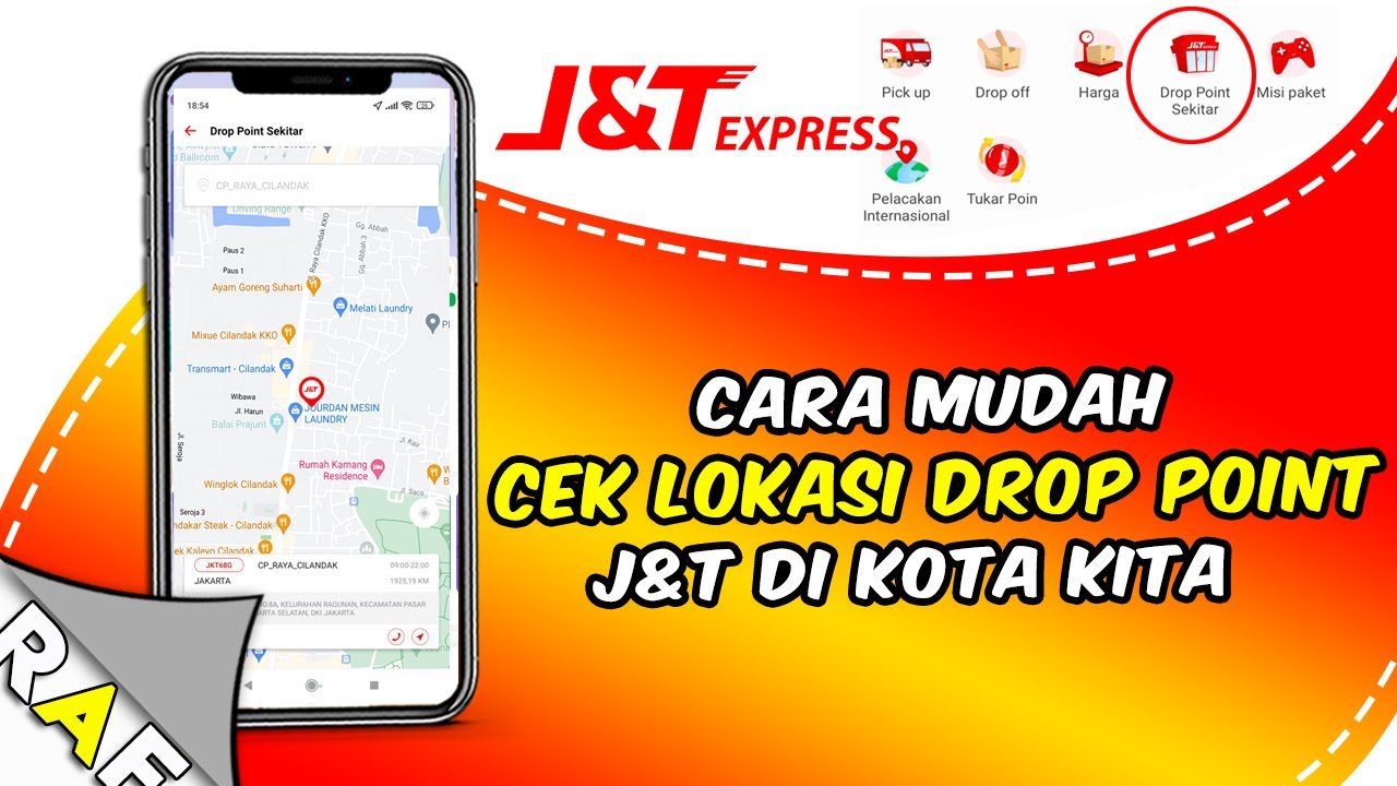 Gampang ! Cara Mengetahui Lokasi Drop Point J&T - YouTube