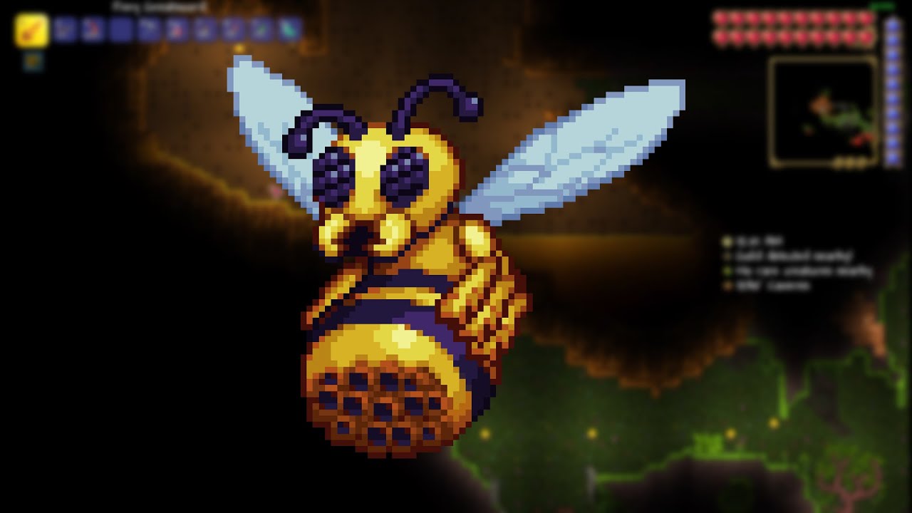 Queen Bee (Expert Mode Solo Bossfight) – Terraria 1.4.1 - YouTube