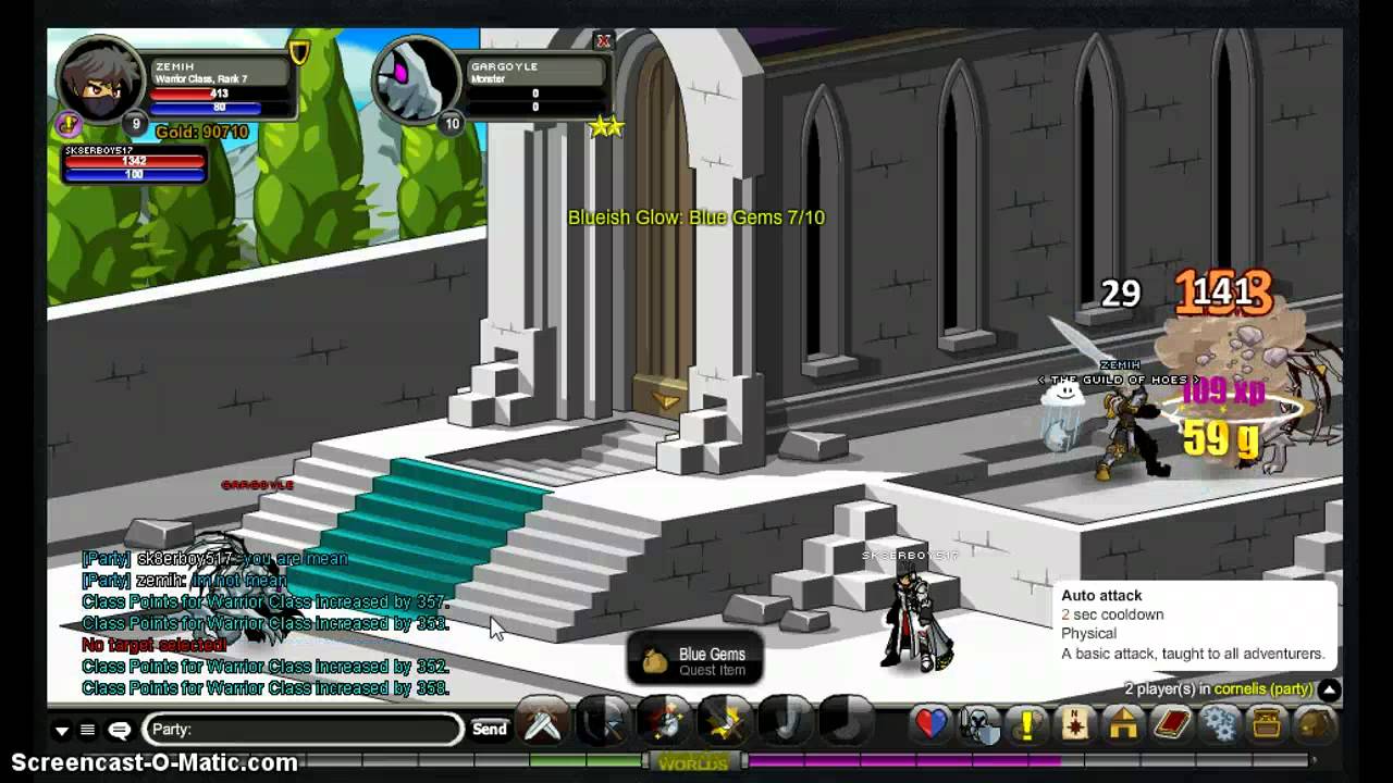 Let's Play Adventure Quest Worlds Episode 3 - Gargoyles - YouTube