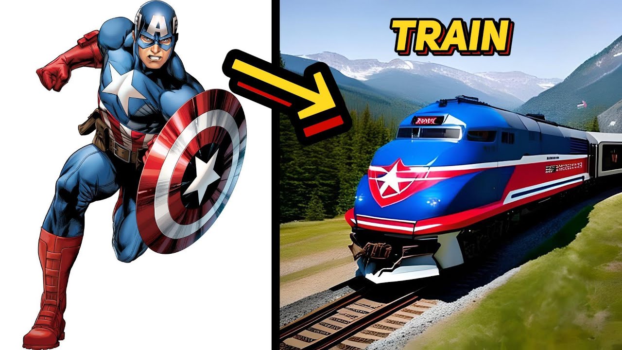 AVENGERS but TRAINS | All Superheroes (DC & Marvel) - YouTube