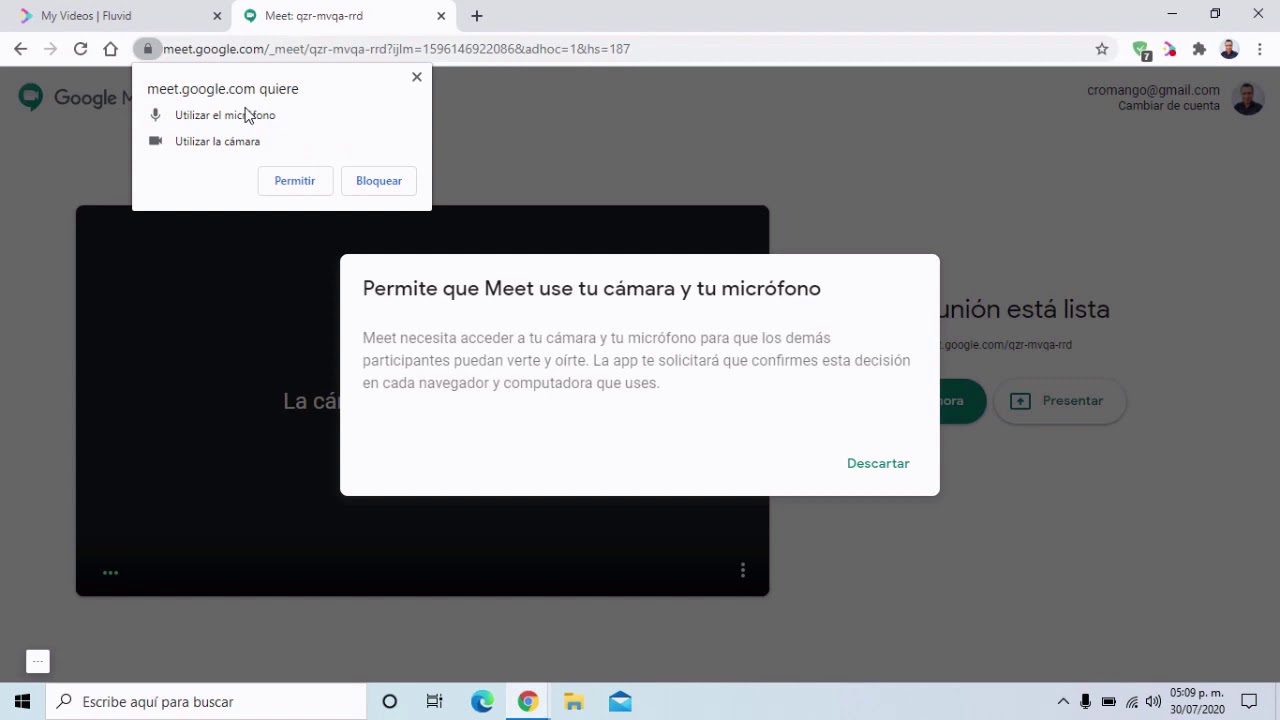 Google Meet2 - Permitir cámara y micrófono - YouTube