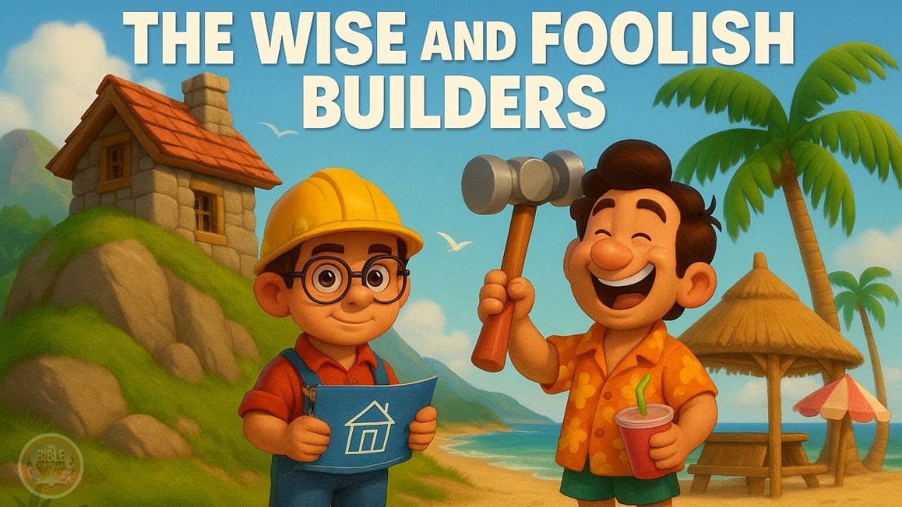 The Wise and Foolish Builders | Animated Bible Story for Kids - YouTube