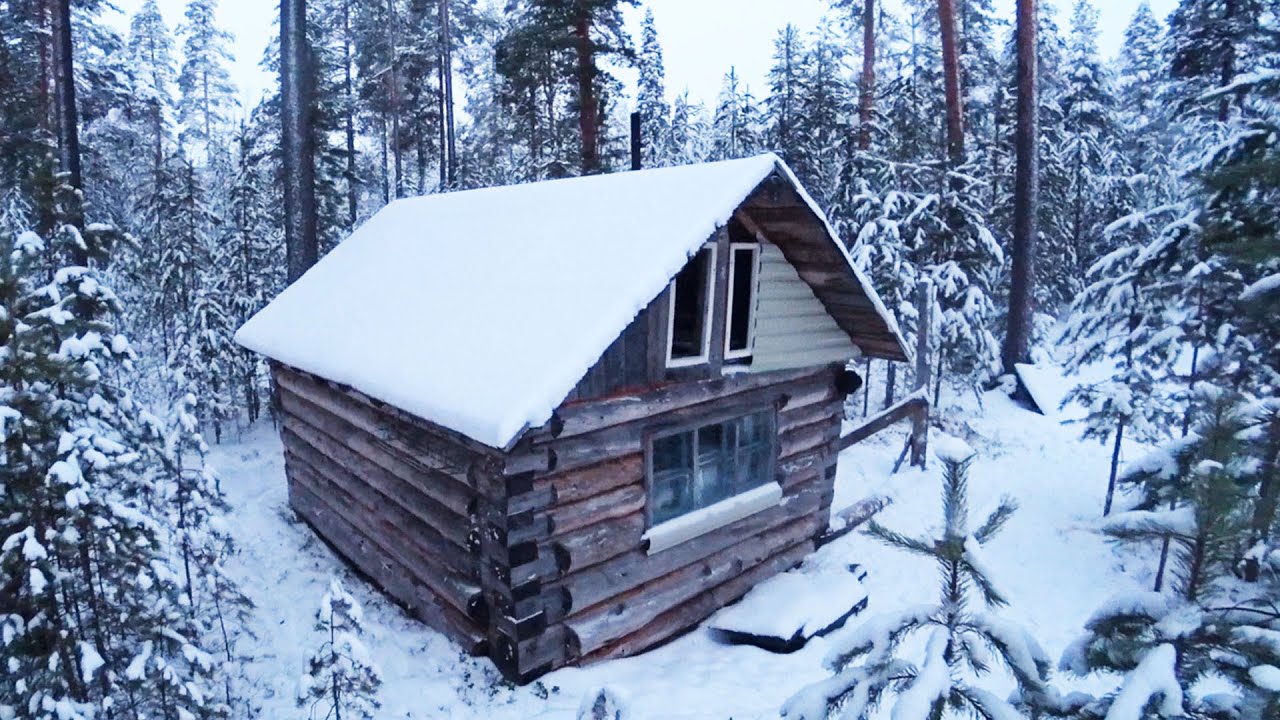 Livе Alone in the Forest, Off Grid cabin, Far north - YouTube