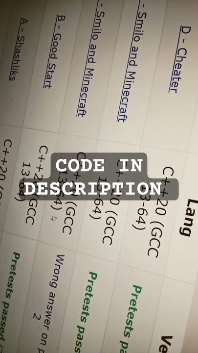CODEFORCES ROUND 1031 (DIV. 2 ) SOLUTIONS AVAILABLE - YouTube