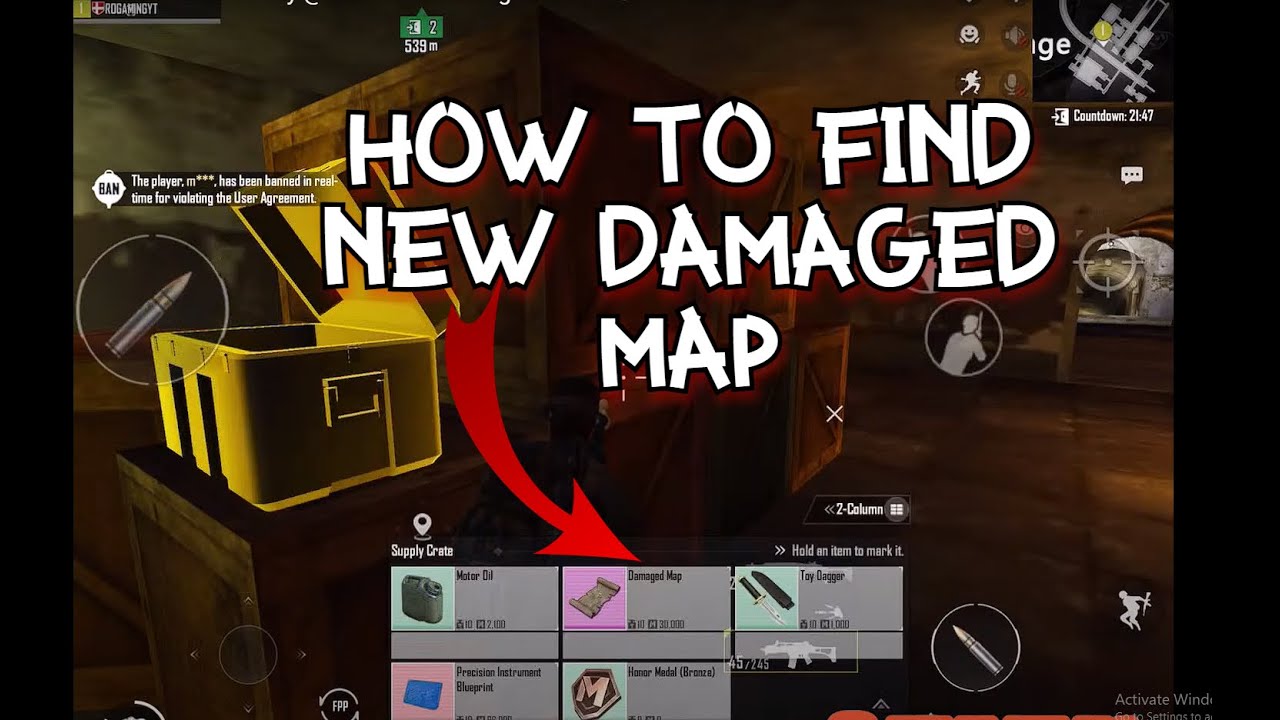 How To Find New Damaged Map Item Metro Royale - YouTube