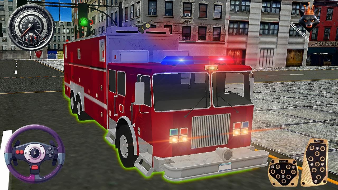 Fire Truck Simulator Games - Rosenbauer Firefighter Rescue Driving | Android Gameplay iOS - YouTube