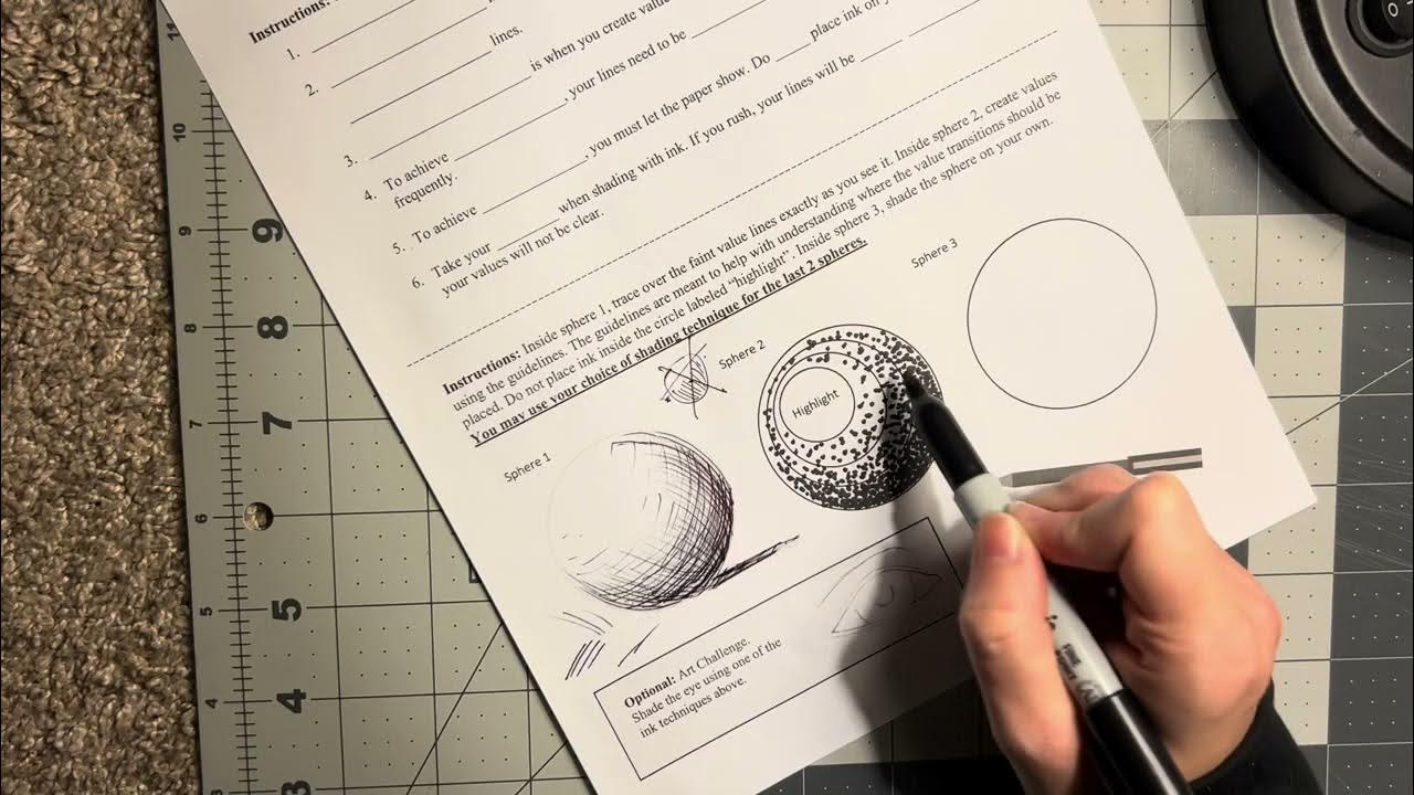 How to: Shade a sphere using hatching, cross-hatching and stippling ...