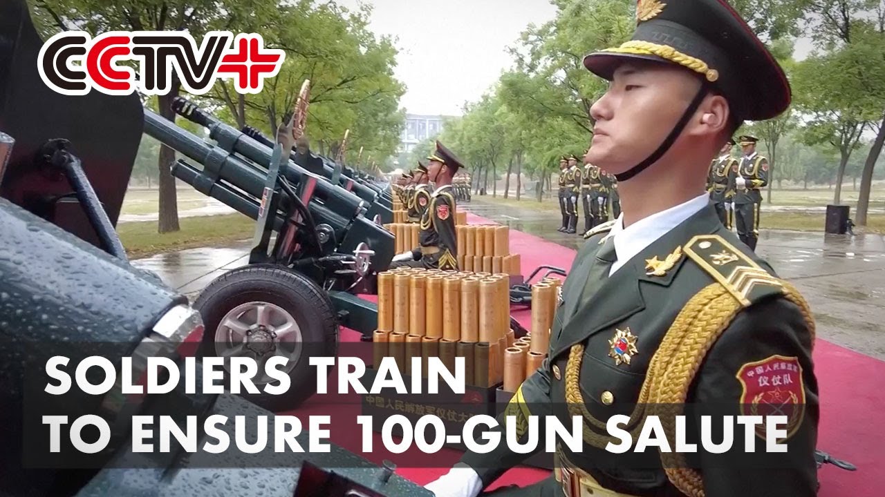 Soldiers Train Assiduously to Ensure 100-Gun Salute - YouTube