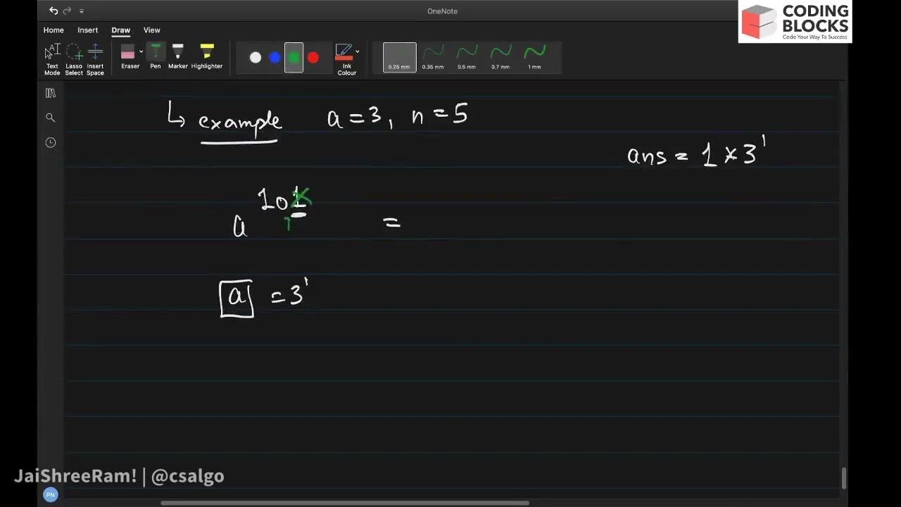 12.Fast Exponentiation using Bitmasking - YouTube