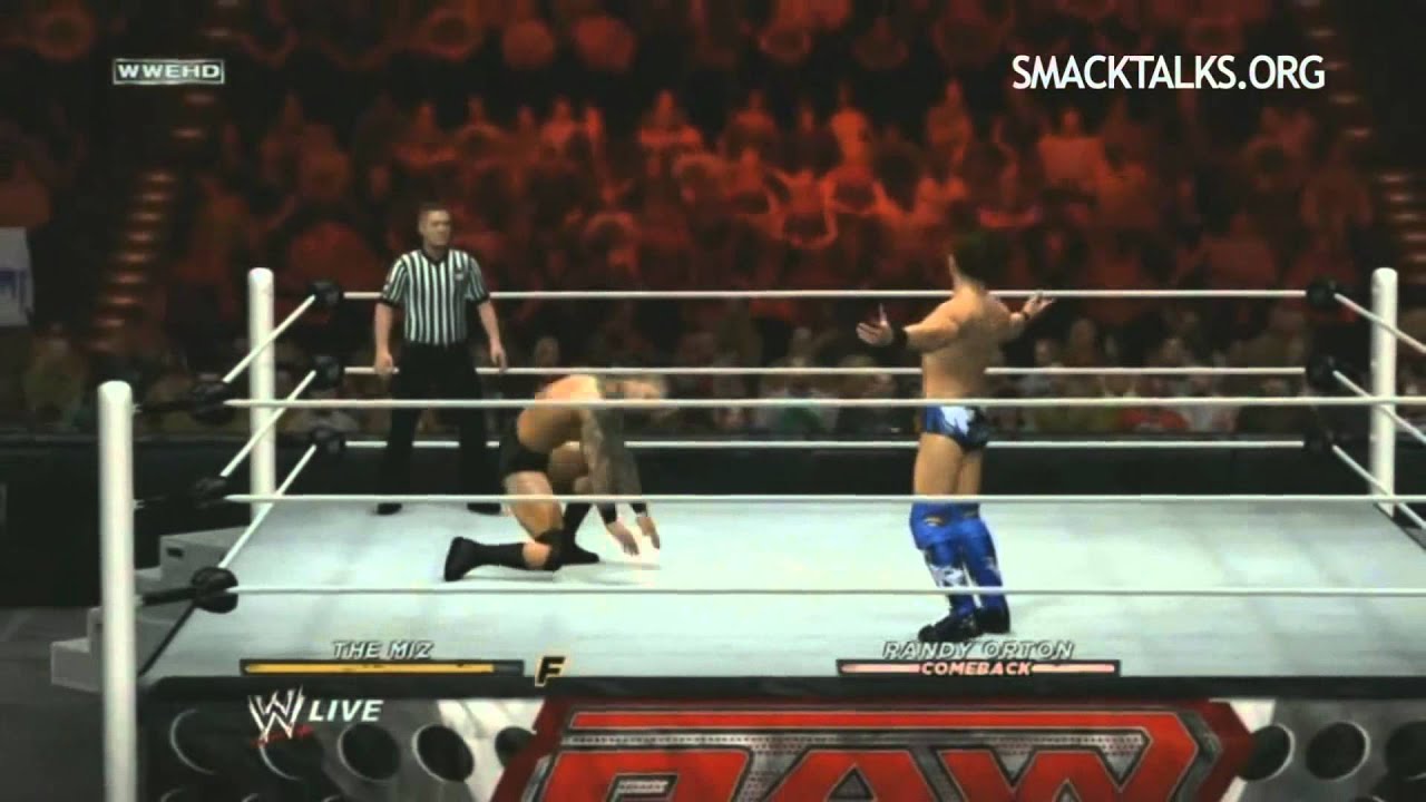 WWE'12 the miz vs randy orton gameplay - YouTube
