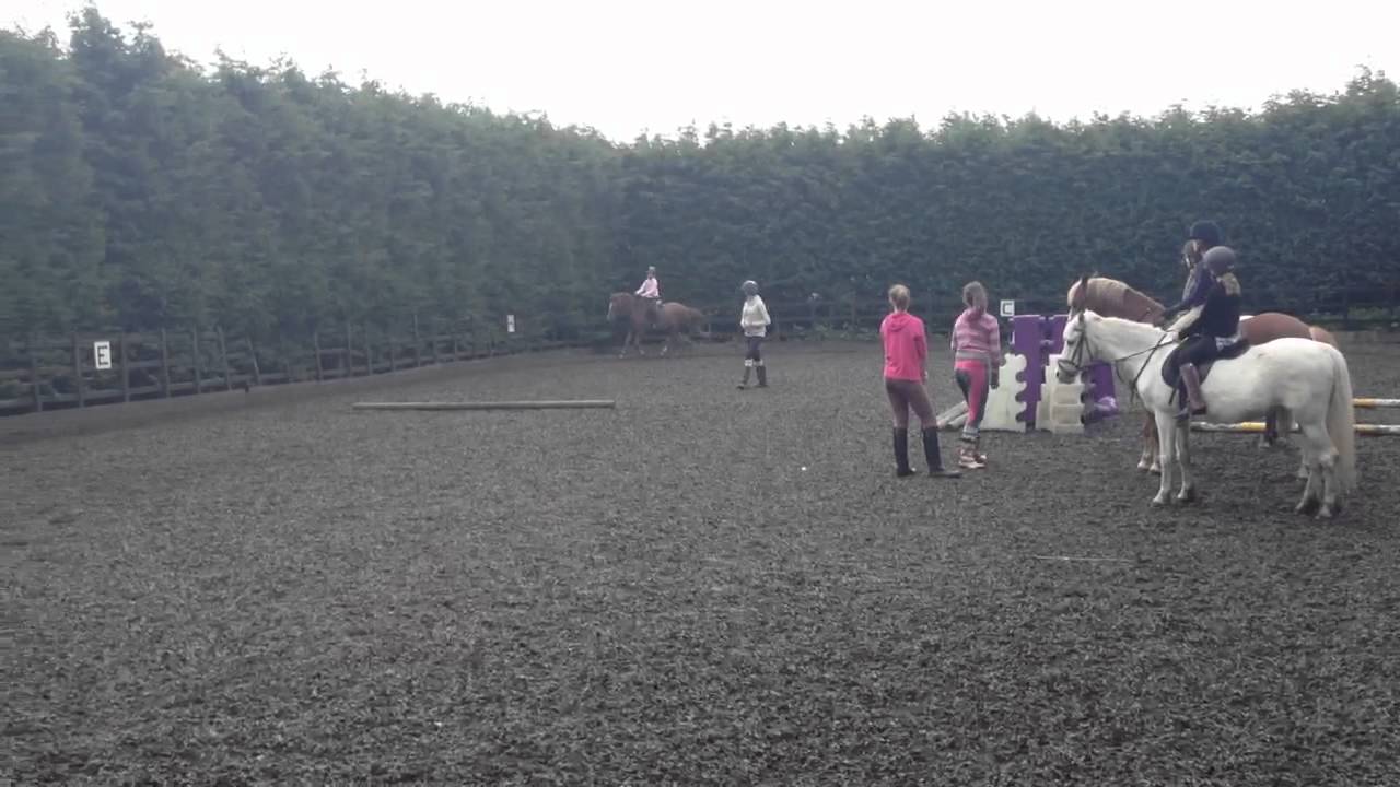 Mia's first canter alone - YouTube