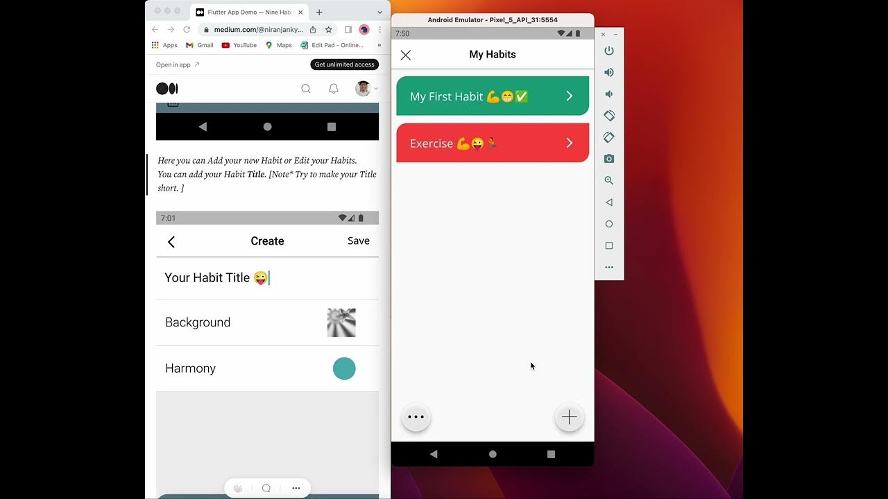 Flutter App Demo - Nine Habits - YouTube