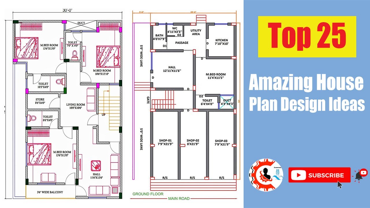Top 25 Amazing House Plan Design Ideas - YouTube