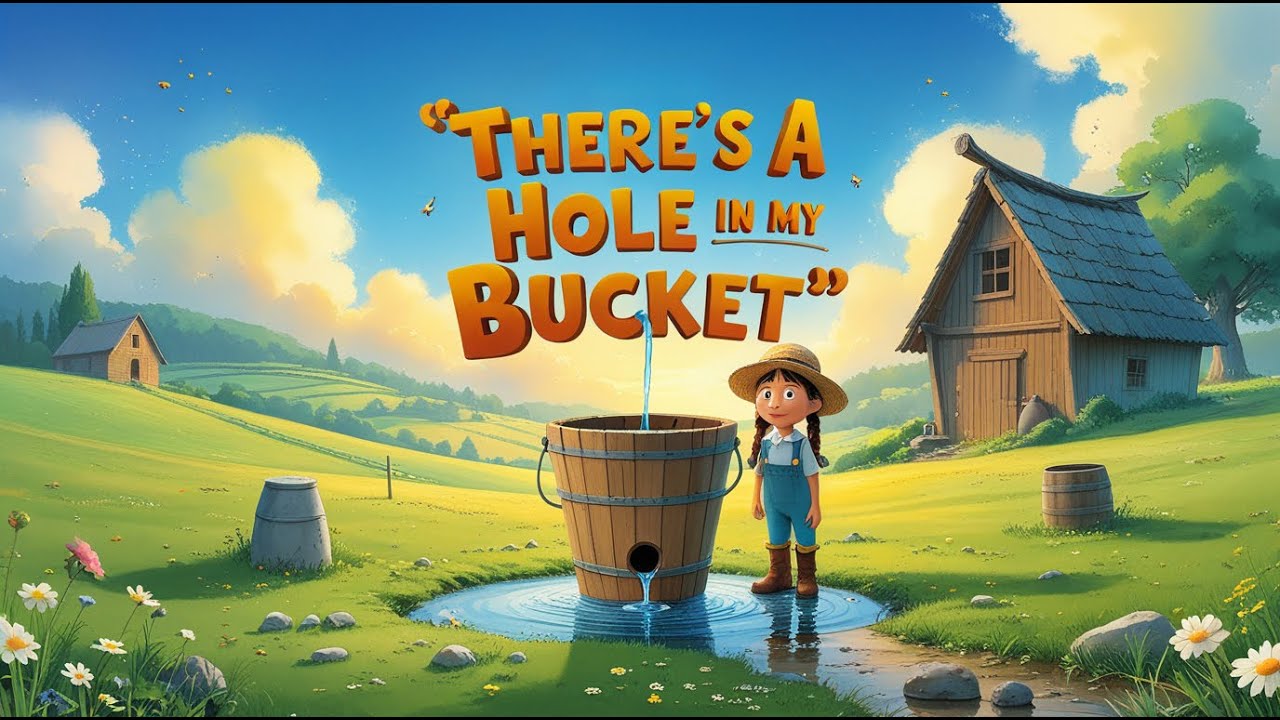 🎵 There’s a Hole in My Bucket | Funny Animated Nursery Rhyme Song for ...