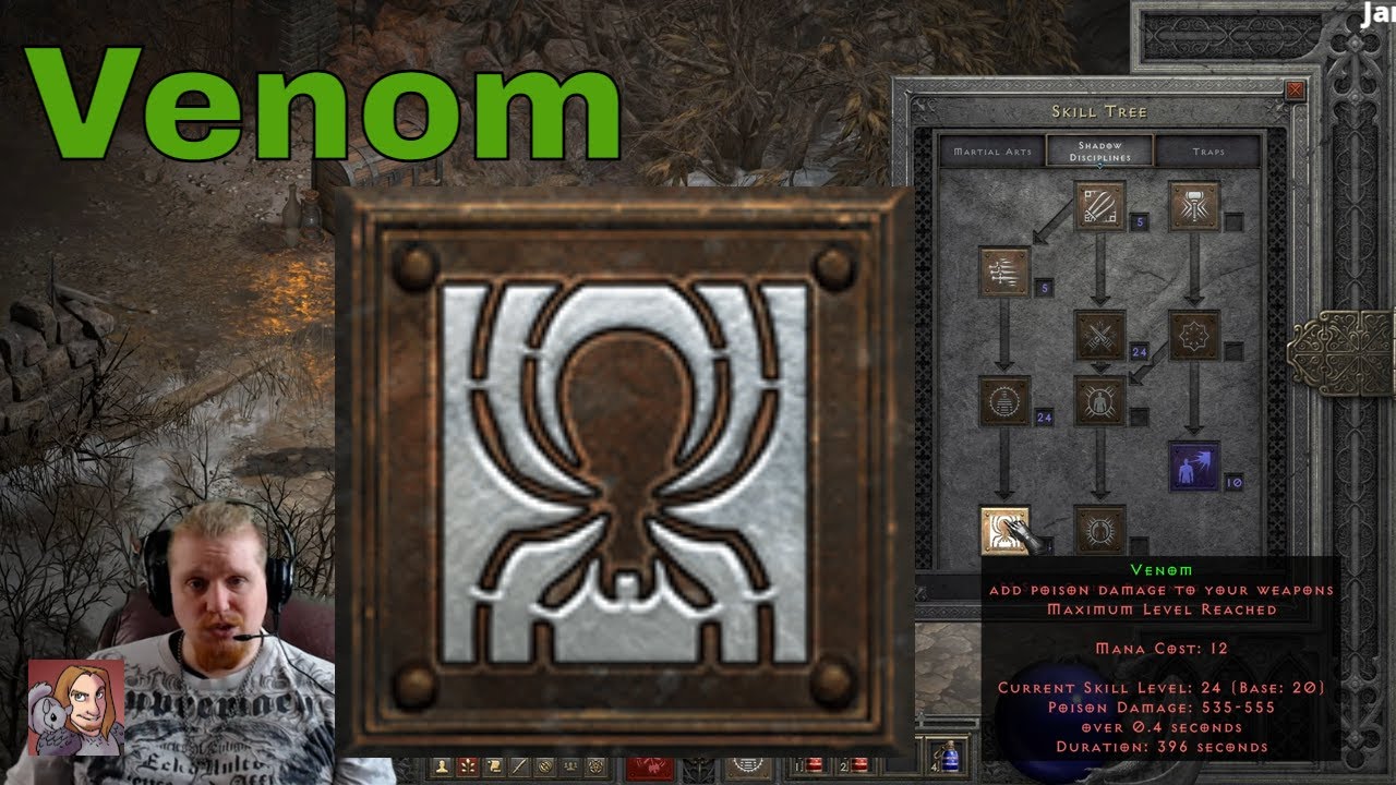 D2R Skills & Abilities - Venom (Assassin Shadow Skills) - YouTube