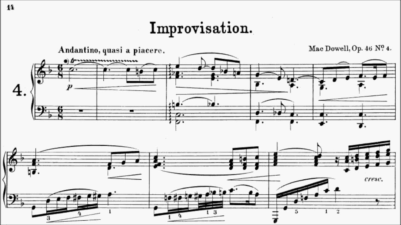 Trinity TCL Piano 2021-2023 Grade 7 B13 MacDowell Improvisation Op.46 ...