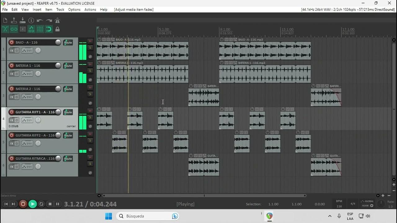 02 - Loop Disco - Reaper - ediciones básicas - crear una canción con loops - YouTube