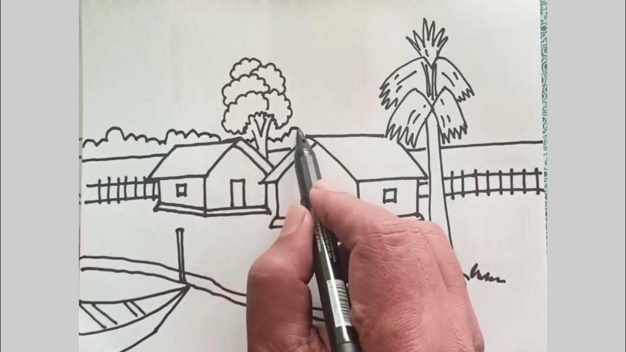 easy pencil drawing tutorial step by step - YouTube