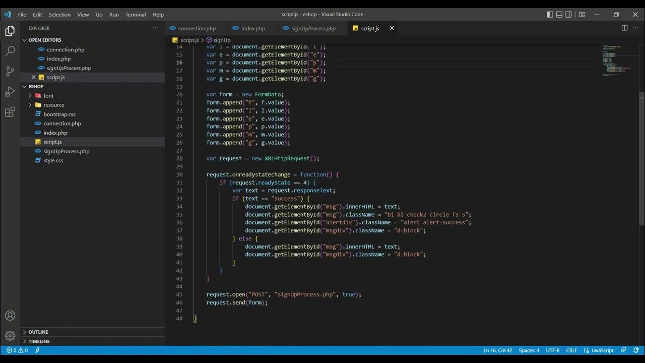 eShop | Program the user signup process including input validation | Task 2 - YouTube