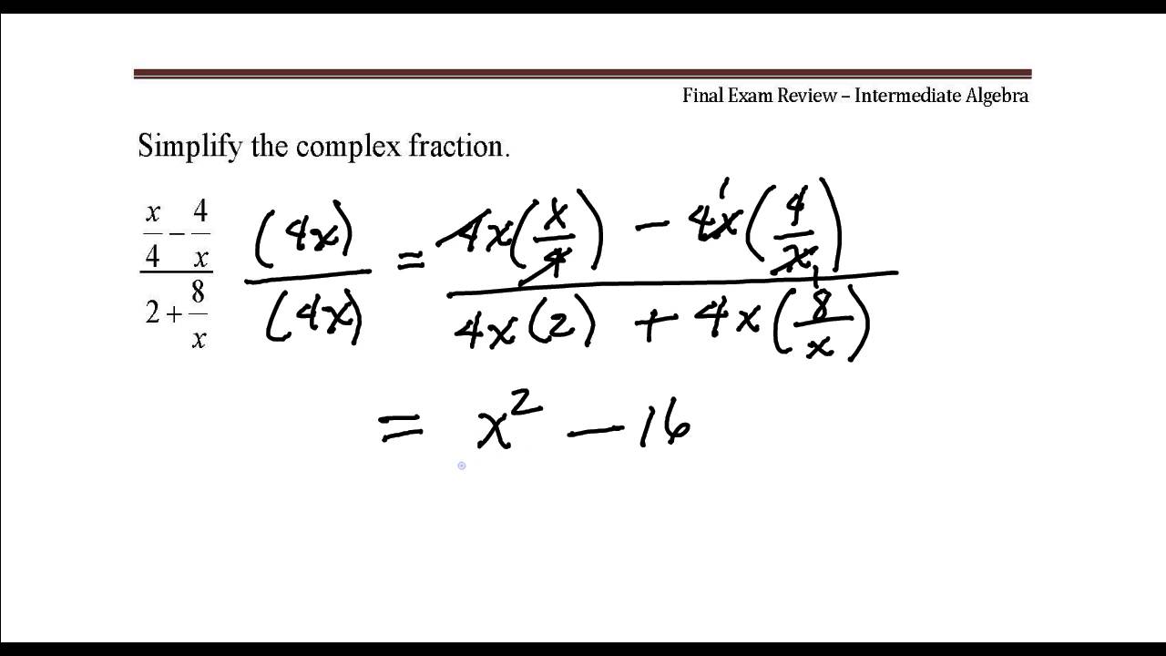 Simplify the complex fraction. - YouTube