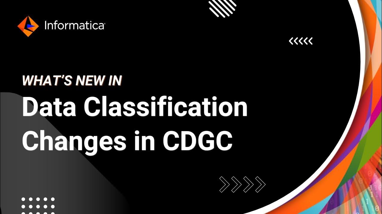 Data Classification Changes in CDGC November 2023 Release - YouTube