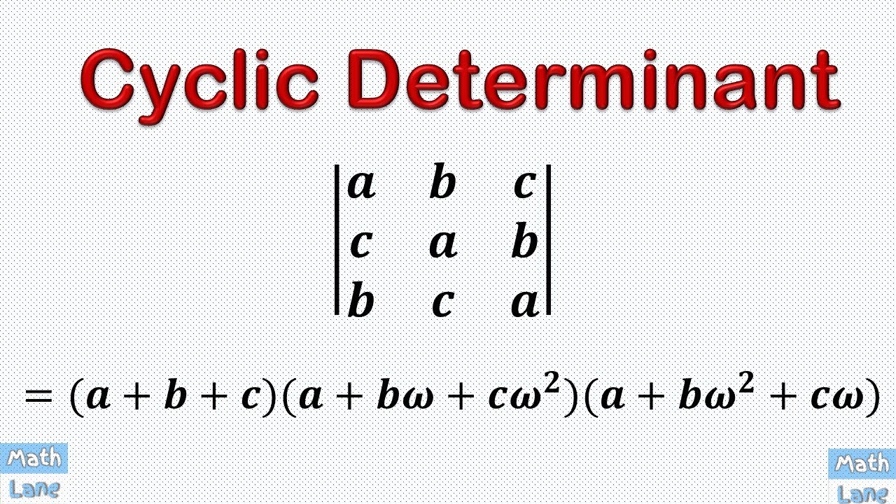 Cyclic Determinant - YouTube