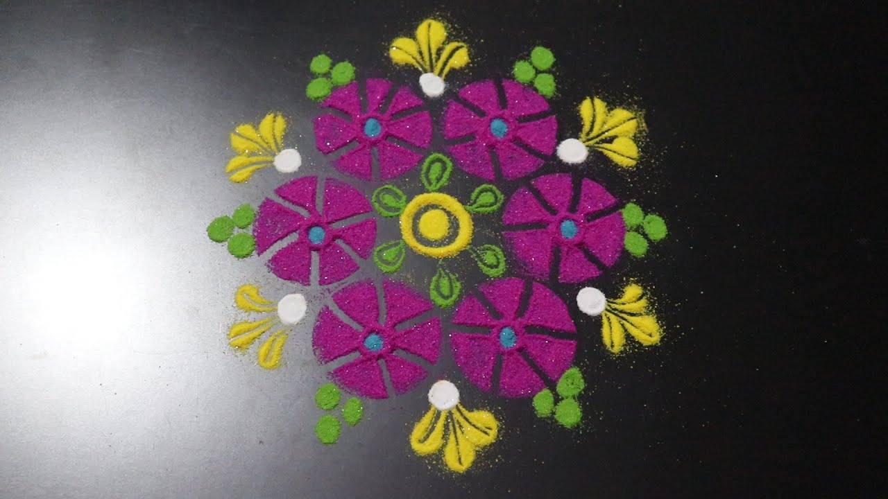 Beautiful Festival Rangoli Design | Traditional Sand Rangoli Art ...