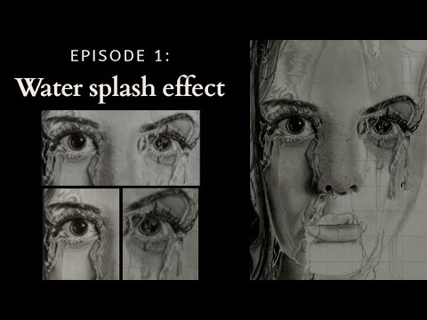 How to draw water effect on face|how to draw water texture|water ...