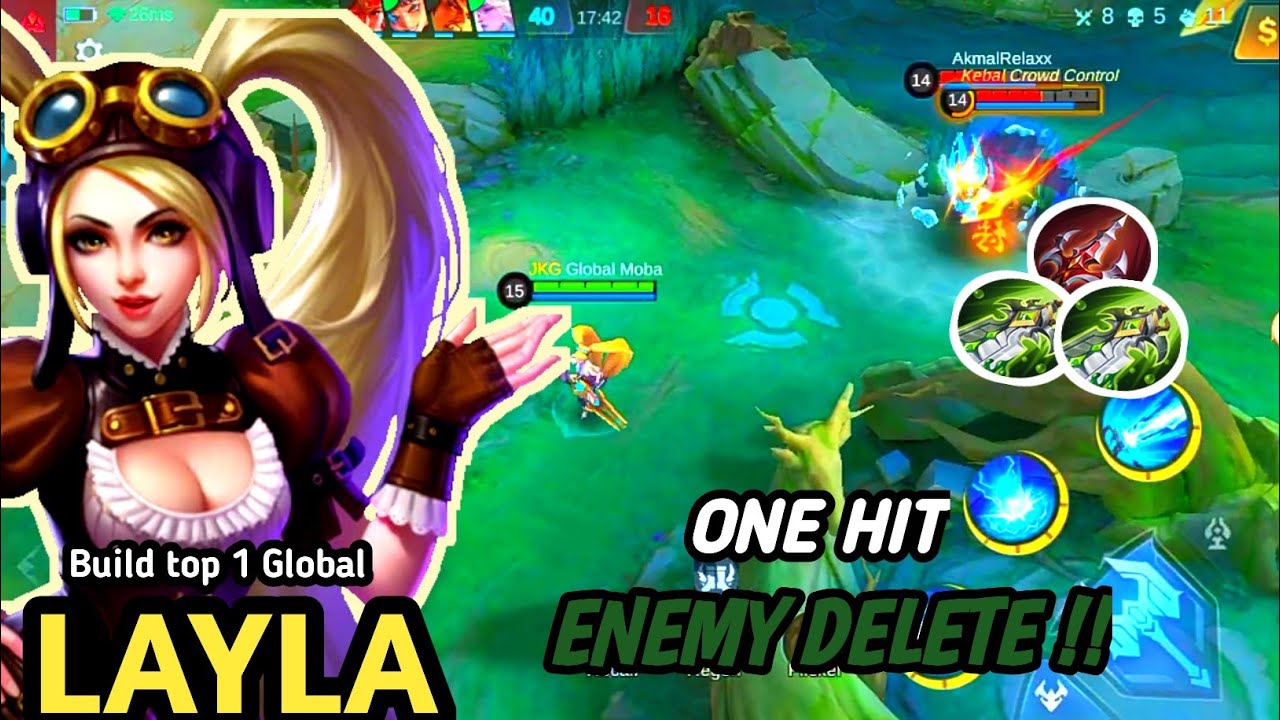 GAMEPLAY LAYLA ONE HIT ENEMY DELETE BUILD TOP 1 GLOBAL LAYLA ~ #mlbb # ...