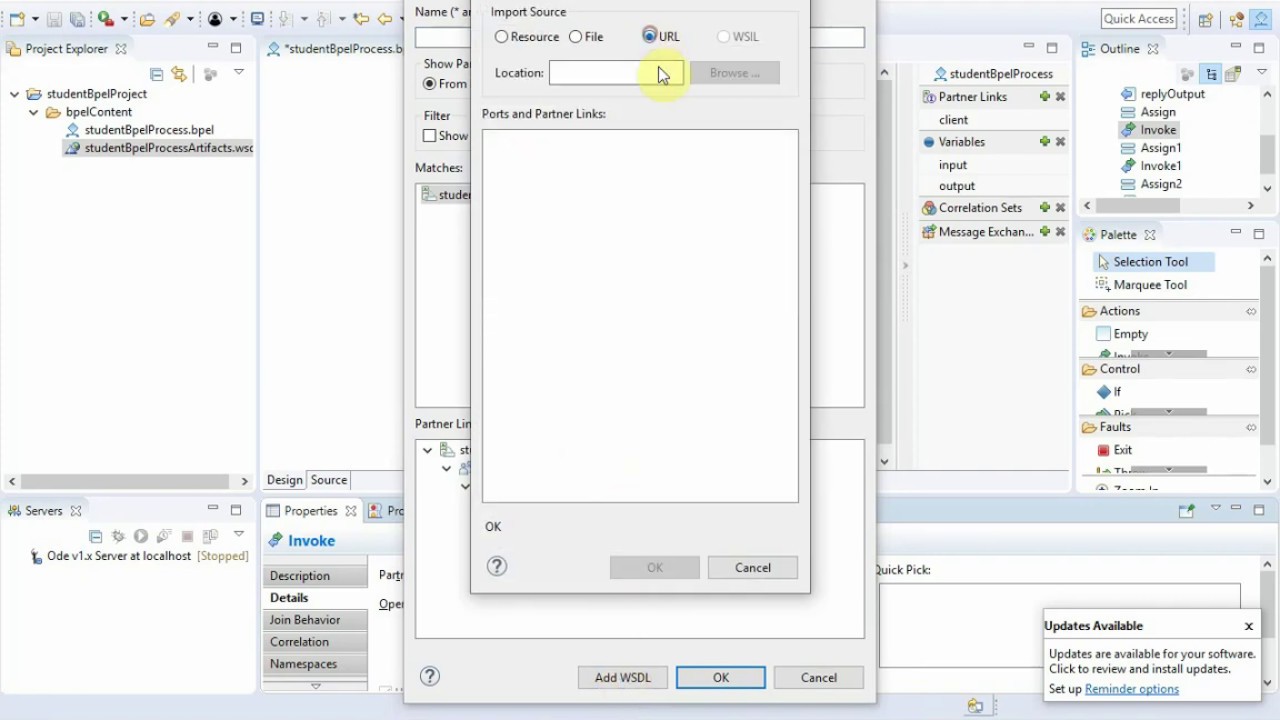 Create BPEL web service using Eclipse part2 - YouTube