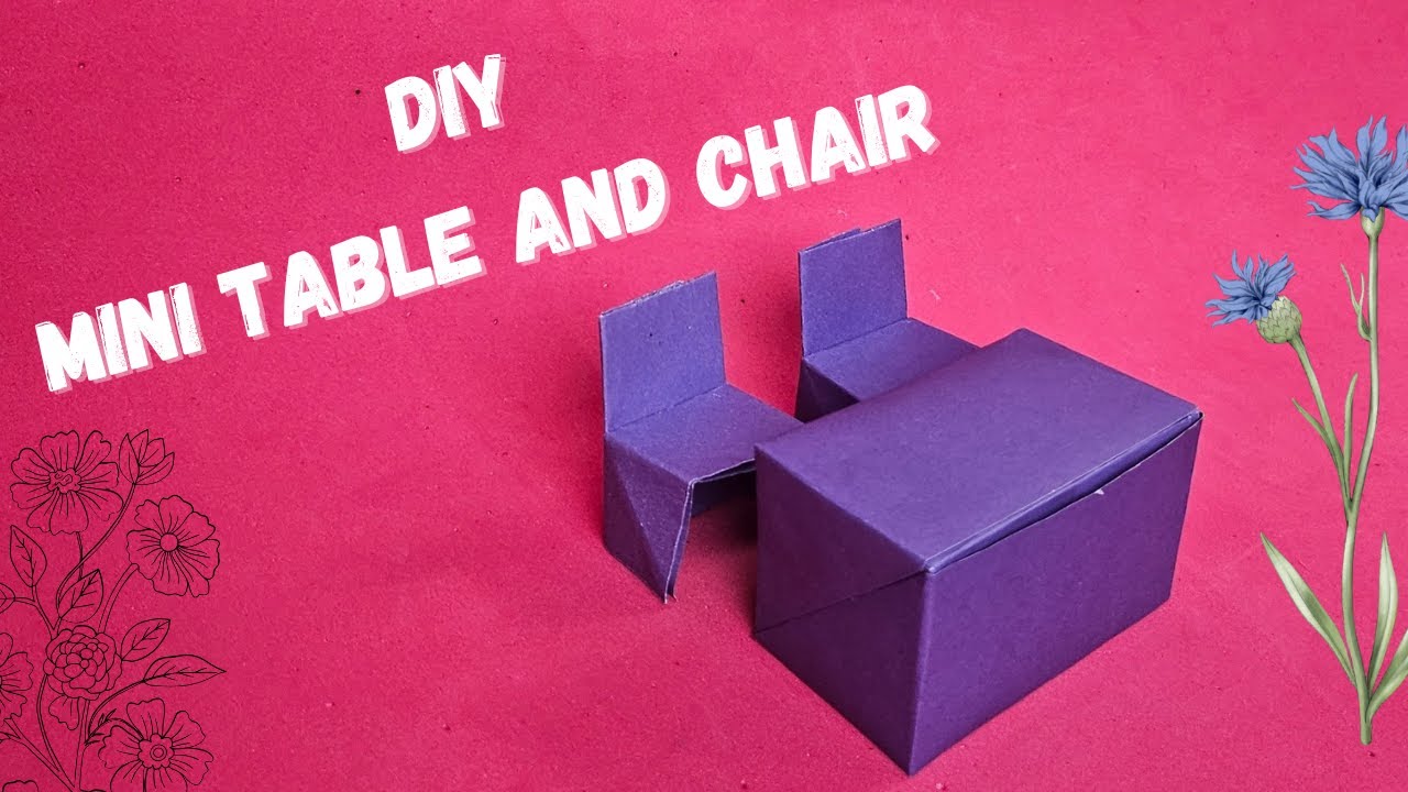 DIY MINI PAPER DINING TABLE & CHAIR/ Paper Craft / mini Paper furniture ...