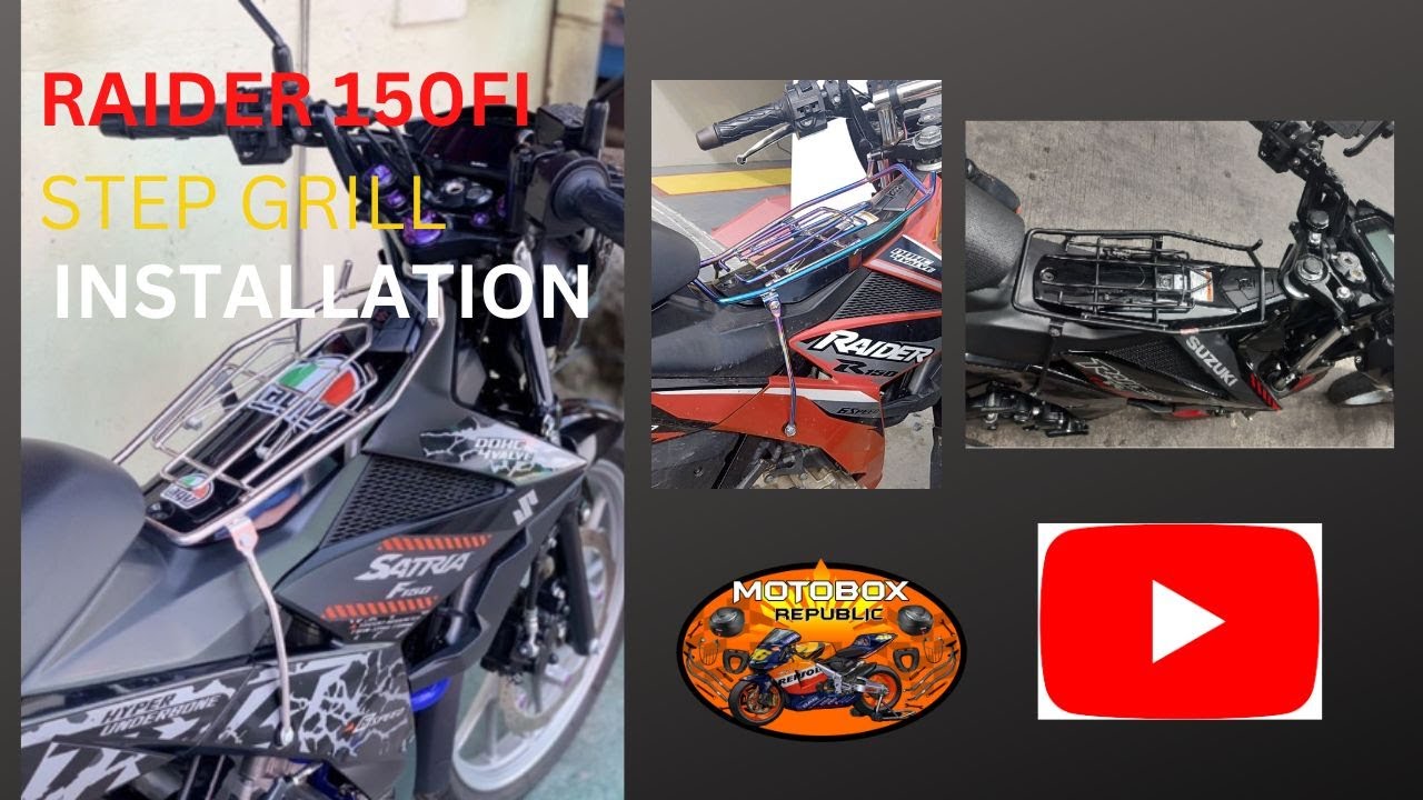 How to Install Step grill in Raider 150 fi - YouTube