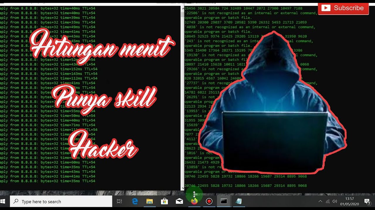 Cara ubah tampilan Dekstop menjadi tampilan Hacker - YouTube