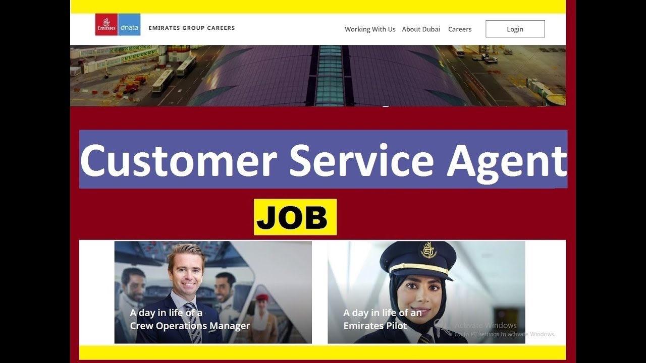 Dubai International Airport Job - CUSTOMER SERVICE AGENT - YouTube