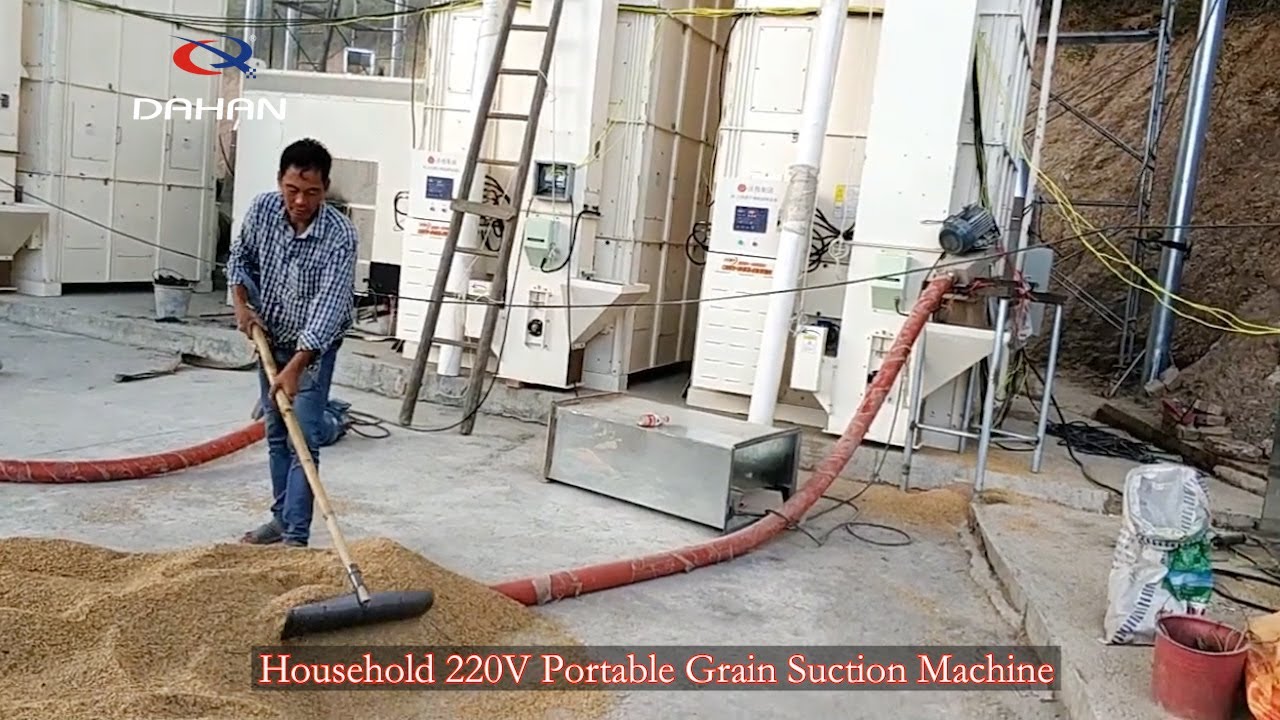 Household 220V Portable Grain Suction Machine - YouTube