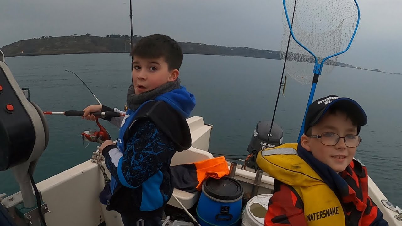 Fishing for Mackerel And Sandeels with my Kids using Feathers Out On ...