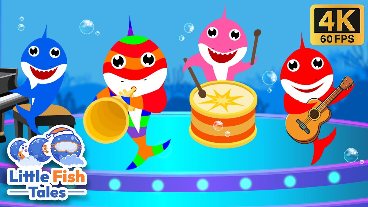 Colorful Baby Shark | Rainbow Shark | Sing along | Little Fish Tales ...
