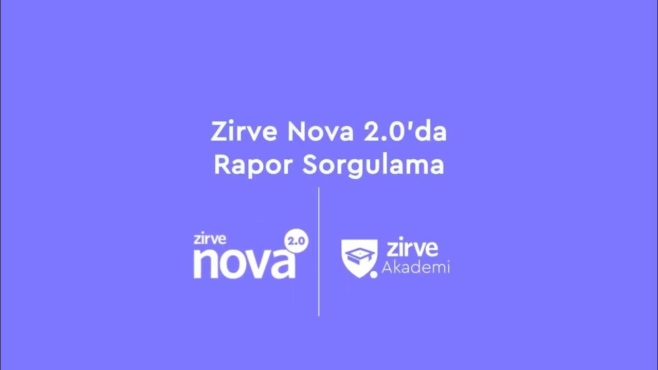 Zirve Nova 2 0'da Personel Rapor Sorgulama - YouTube