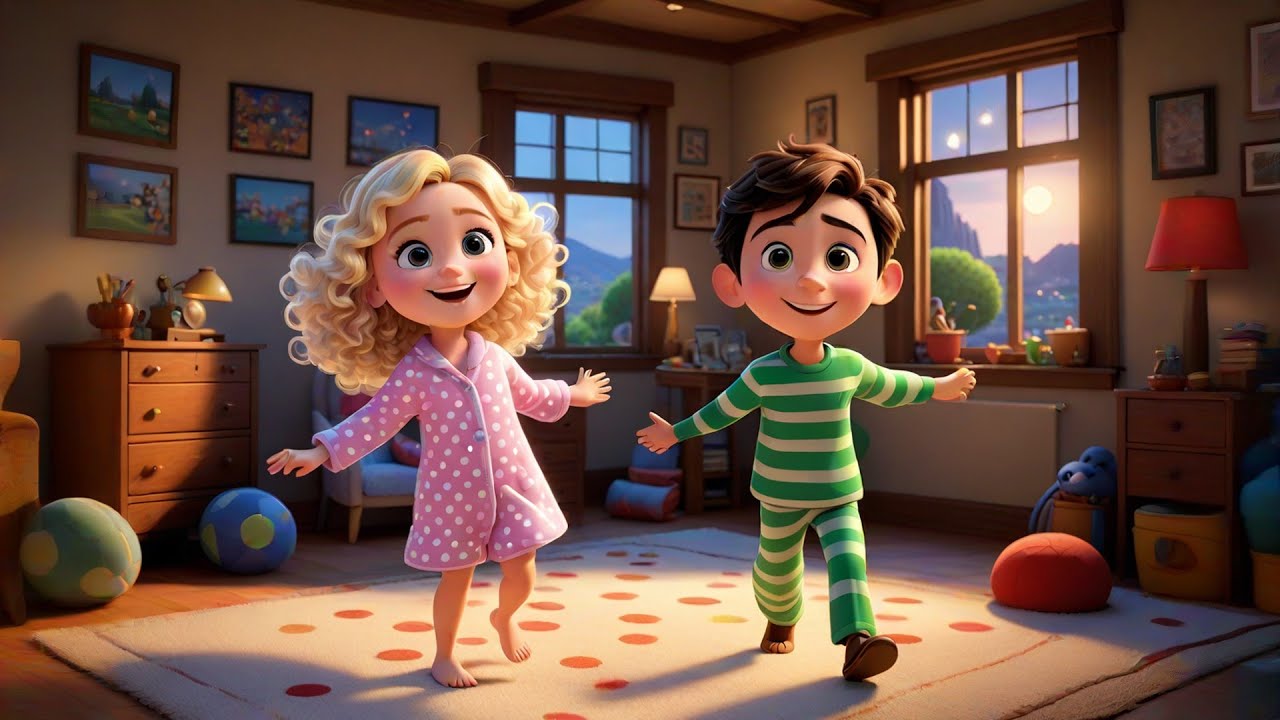 Pajama Dance Party | Bedtime Movement Song for Kids | Nursery Rhymes ...