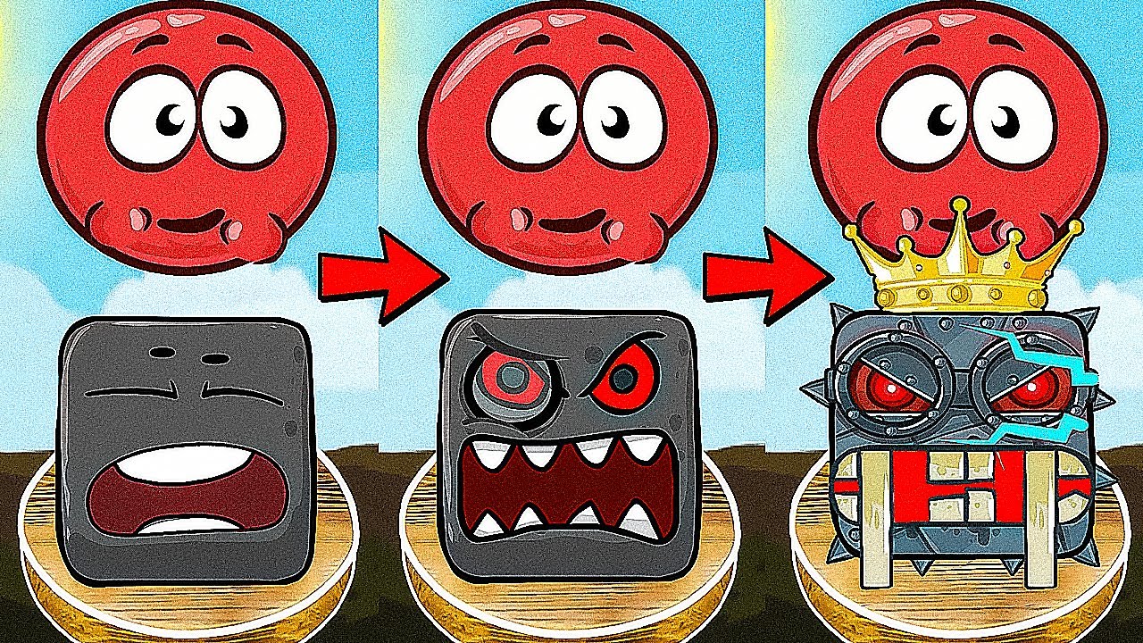 Red Ball 4 - ASMR eat red ball BOSSES game MUKBANG Animation #shorts # ...