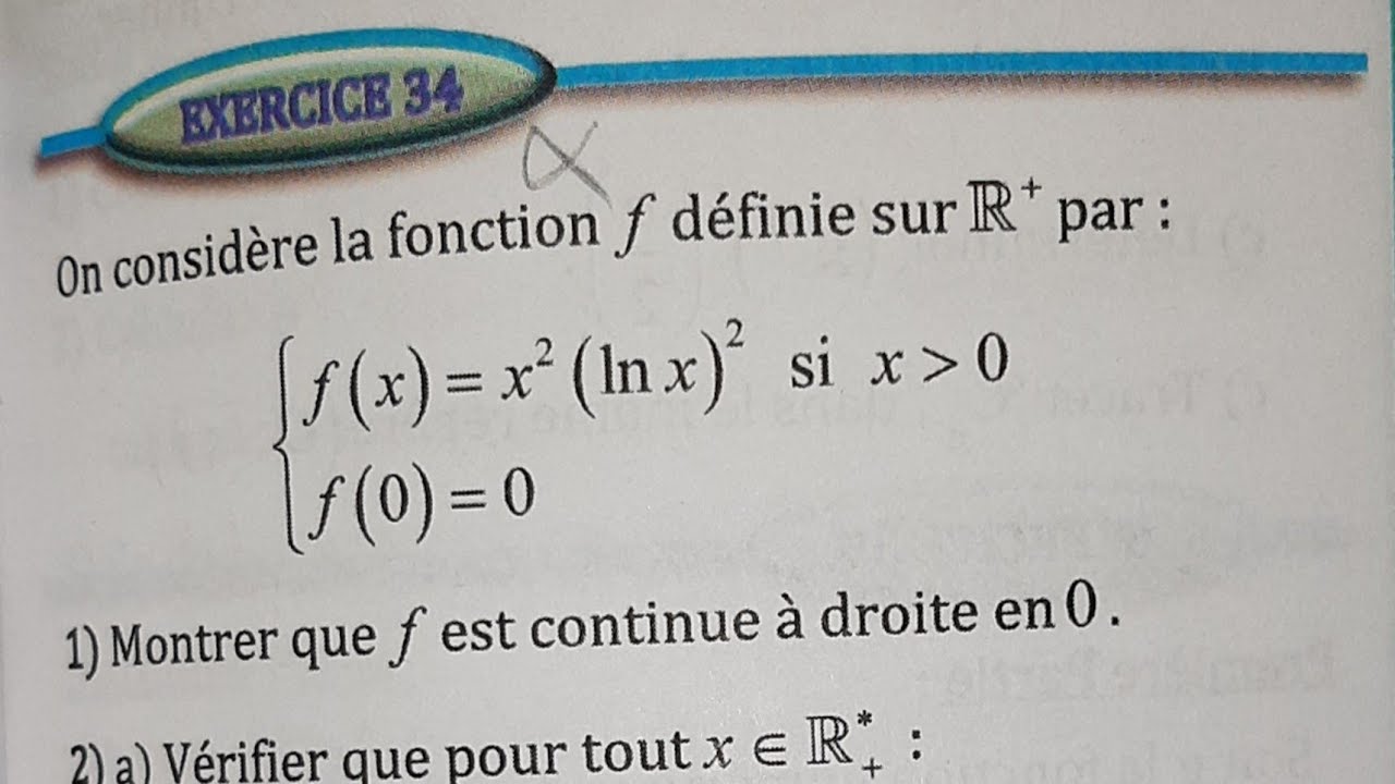 Exercice 34 p 225 : al moufid en math- 2bac pc : fonctions logarithmes. - YouTube
