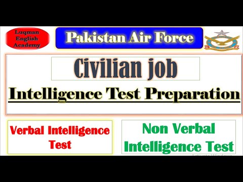 PAF intelligence test preparation verbal and nonverbal intelligence ...