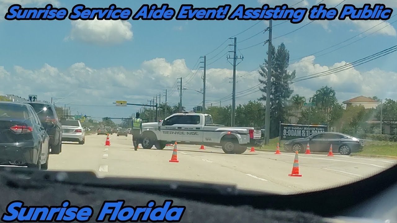 Sunrise Service Aide: Assisting Traffic at Funeral & Event Parade - YouTube
