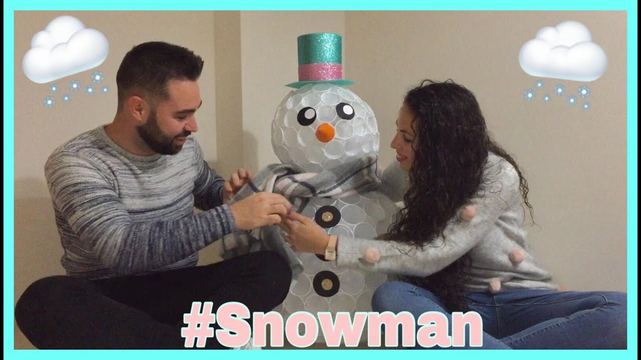 Como hacer un MUÑECO de NIEVE ⛄ [SNOWMAN 2018] Hecho a mano | # ...