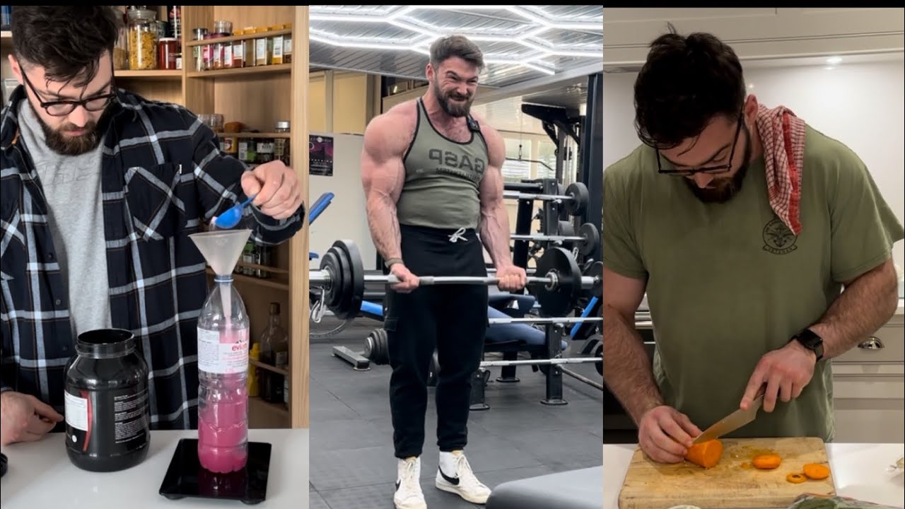 Full Day Of Eating - Delts, Bis & Abs - YouTube