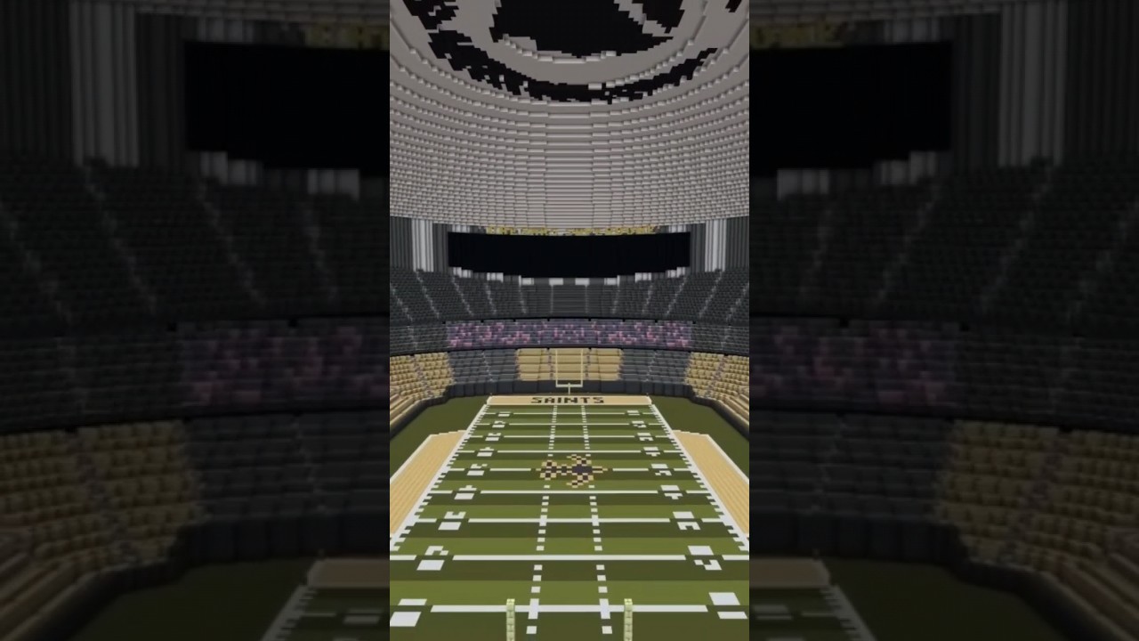 I Built Caesars Superdome in Minecraft! #minecraft #stadium #nfl - YouTube