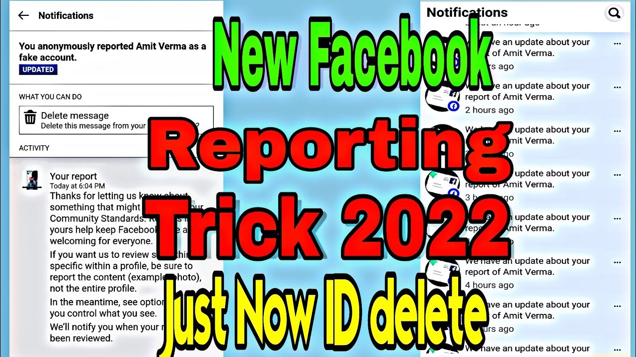 Facebook Reporting New Trick 2022 | How to report facebook account ...