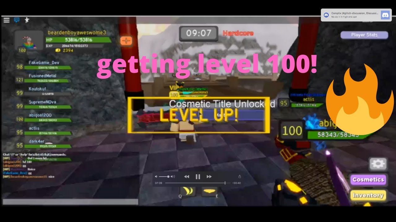 Getting level 100! (dungeon quest) - YouTube