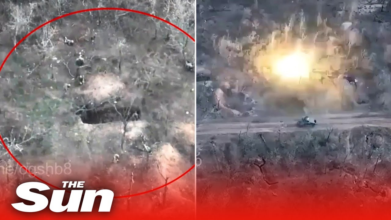 Ukrainian forces in Humvee blast Russian troops with machine gun fire ...